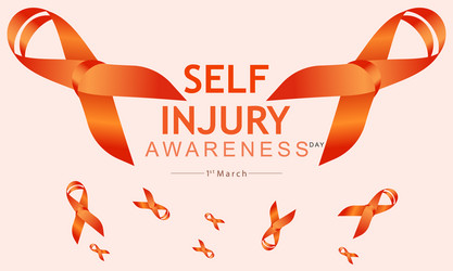 Self injury awareness day Royalty Free Vector Image