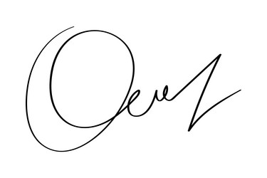 Fake handwritten abstract autographs with letter Vector Image