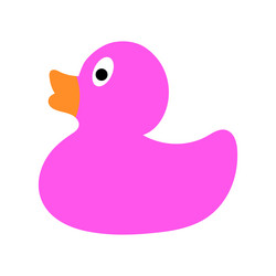Rubber duck ducky bath toy flat color icon Vector Image