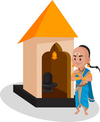 Tenali ramakrishna cartoon character Royalty Free Vector