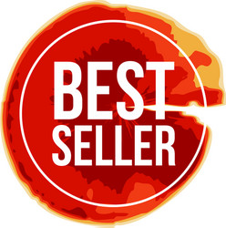 Best seller text label template design Royalty Free Vector