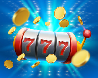 Jackpot - 777 on casino slot machine big win Vector Image