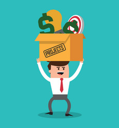 Businessman cartoon project design Royalty Free Vector Image