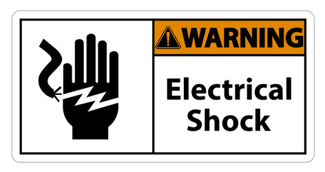 Electrical shock electrocution symbol sign Vector Image