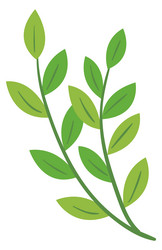 Bush green flashcard Royalty Free Vector Image