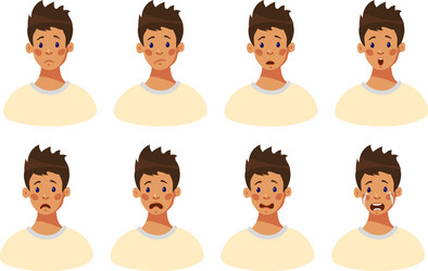 Set different emotions and feelings stress Vector Image