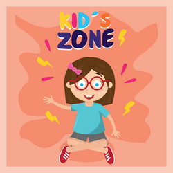 Kids zone children entertainment cartoons Vector Image