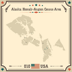 Map of hoonah-angoon census area in alaska usa Vector Image