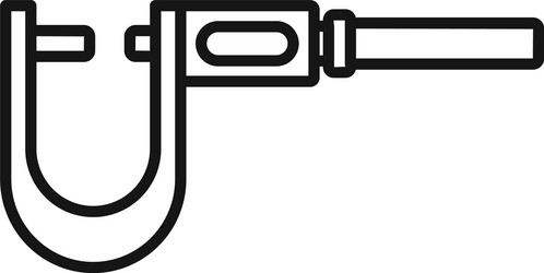 Vernier micrometer icon simple precision Vector Image