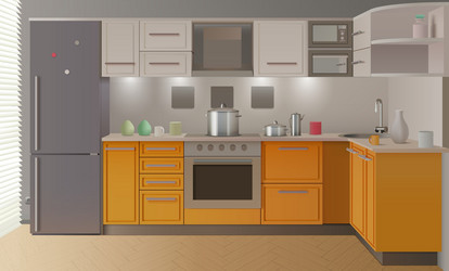 Kitchen unit Royalty Free Vector Image - VectorStock