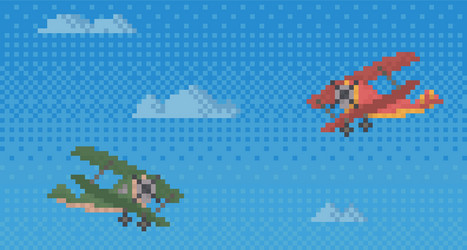 Pixel Plane Game Vector Images (88)