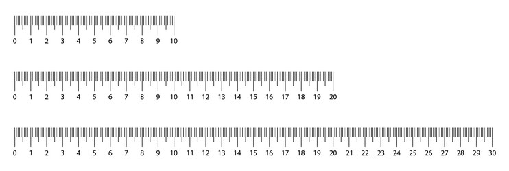 Vertical ruler scale with 10 centimeters markup Vector Image