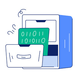 A doodle mini of code archive Royalty Free Vector Image