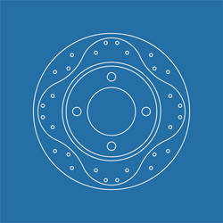 Motorcycle brake disc isolated Royalty Free Vector Image