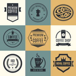 Coffee shop logo collection Royalty Free Vector Image