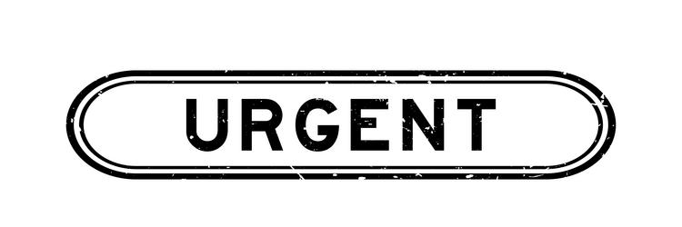 Grunge black urgent word rubber seal stamp Vector Image
