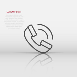 Mobile phone icon in flat style telephone talk Vector Image