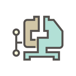 Blacksmiths vice icon digital green Royalty Free Vector