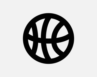 Basketball flat icon design circle Royalty Free Vector Image