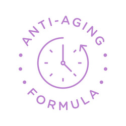 Anti aging formula cosmetics badge logo icon Vector Image