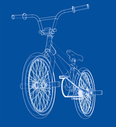 Bmx bicycle blueprints Royalty Free Vector Image