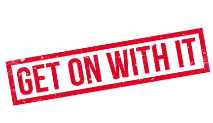 Get on with it rubber stamp Royalty Free Vector Image