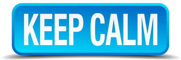 Danger blue 3d realistic square isolated button Vector Image