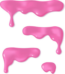 Melted pink and white icing drop Royalty Free Vector Image