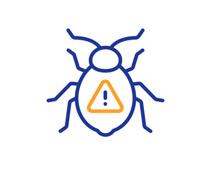 Cyber attack line icon ransomware threat sign Vector Image