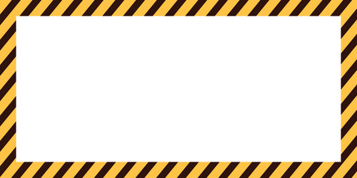 Warning sign yellow and black stripes frame Vector Image