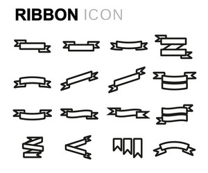 Ribbon banner set simple ribbons Royalty Free Vector Image