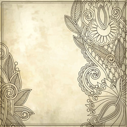 Ornamental floral pattern with place for your text