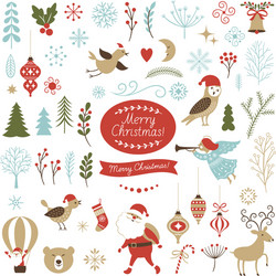 Christmas isolated elements Royalty Free Vector Image