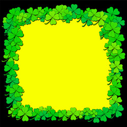 Shamrock clover border set divider design Vector Image