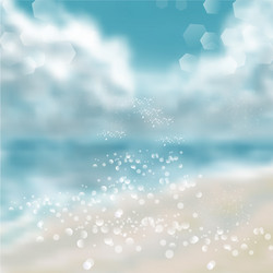 Spring and summer watercolor ocean background Vector Image