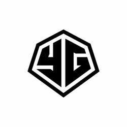 Yg monogram logo with crown shape luxury style Vector Image