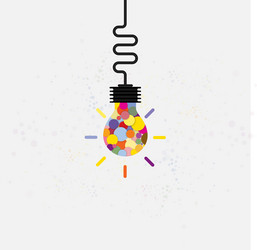 Creative light bulb set of design elements Vector Image