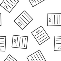 Tax form icon seamless pattern on a white Vector Image