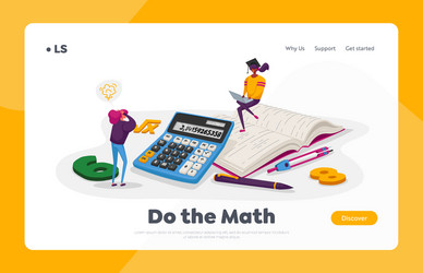 Student of mathematics smart solutions concept Vector Image