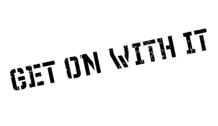 Get on with it rubber stamp Royalty Free Vector Image