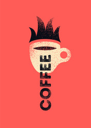 Extra strong coffee creative minimal poster design