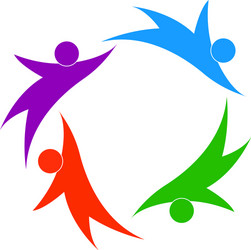 Abstract group symbol Royalty Free Vector Image