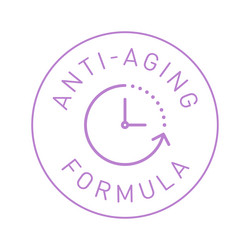 Anti aging formula cosmetics badge logo icon Vector Image