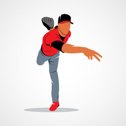 Baseball player ball Royalty Free Vector Image