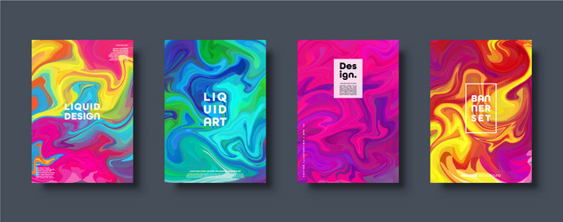 Colorful cover page templates for print products Vector Image