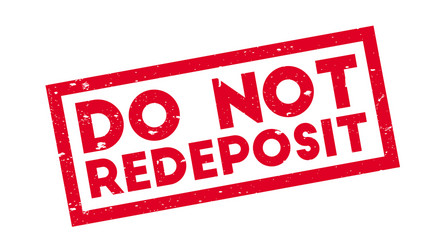 Do not redeposit rubber stamp Royalty Free Vector Image