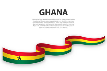 Ghana Flag Ribbon Celebration Royalty Free Vector Image