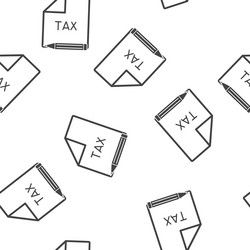 Tax form icon seamless pattern on a white Vector Image