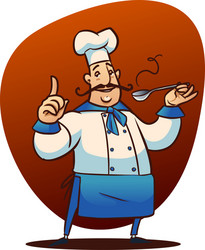 Cartoon cook character Royalty Free Vector Image