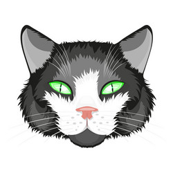 Pixel red cat portrait detailed isolated Vector Image